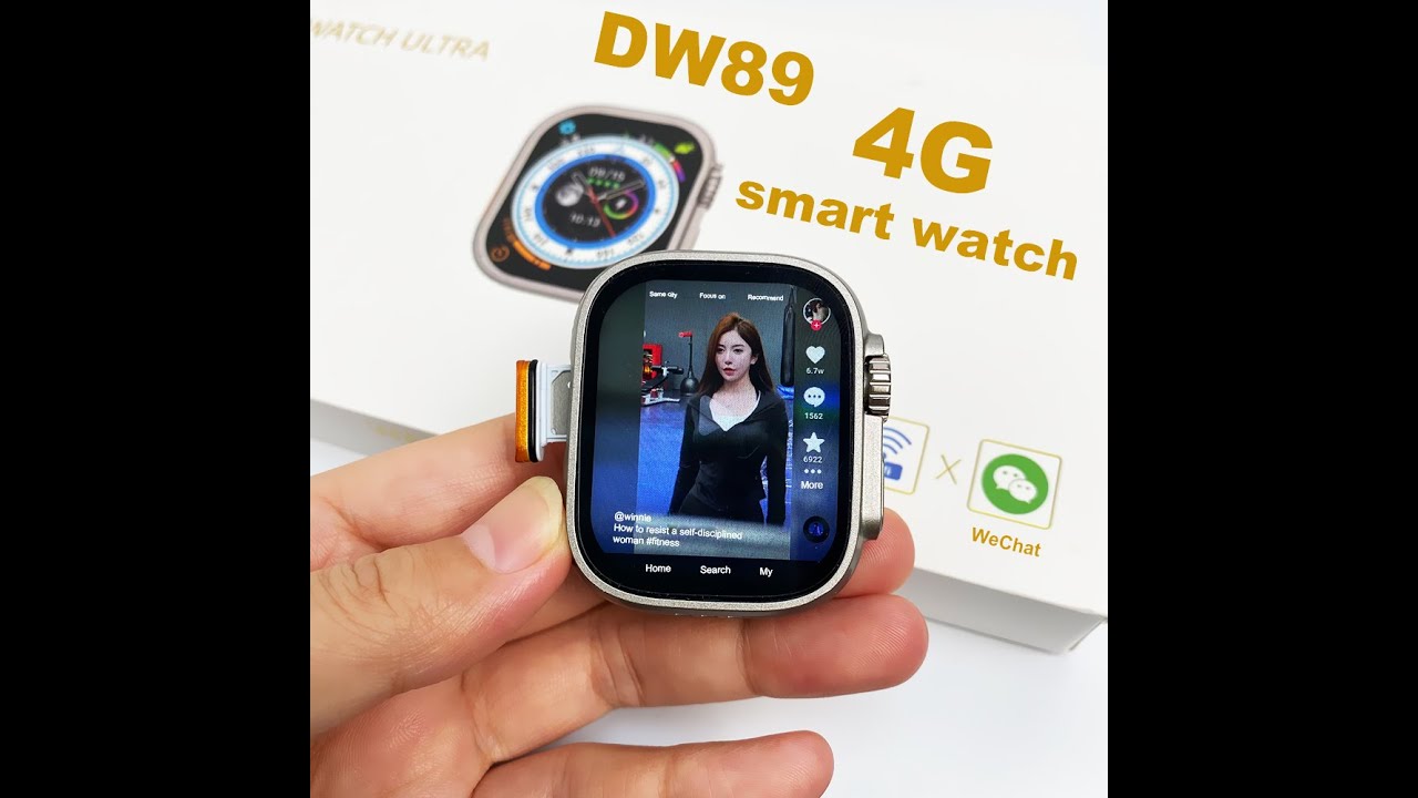 DW89 ultra 4 G Android smart watch with Camera - YouTube