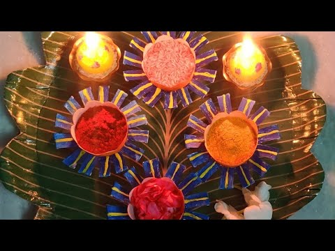 Paper glasses & plate craft idea (Haarathi plate) - YouTube