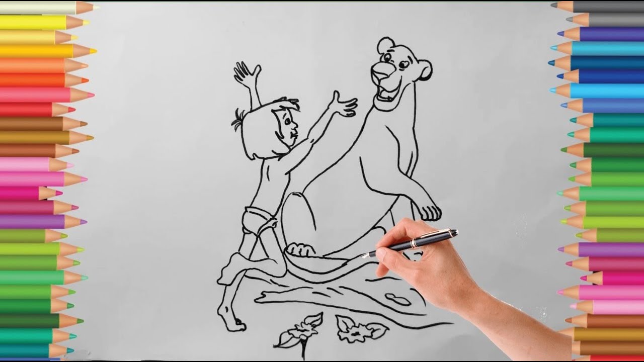 Mowgli drawing || 🔥🔥 easy mowgli drawing || junglebook drawing - YouTube