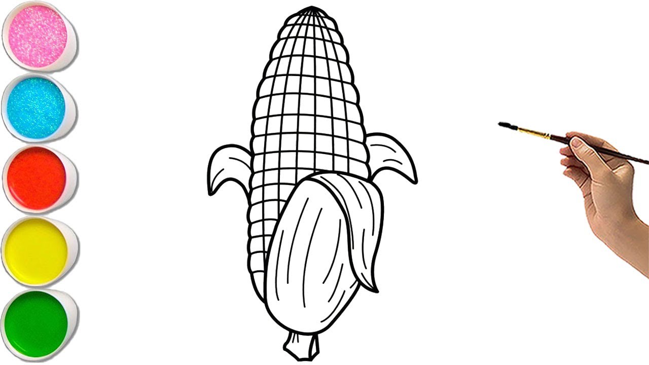 How to draw a corn 🌽 || painting & Coloring For Kids || |sweet corn ...