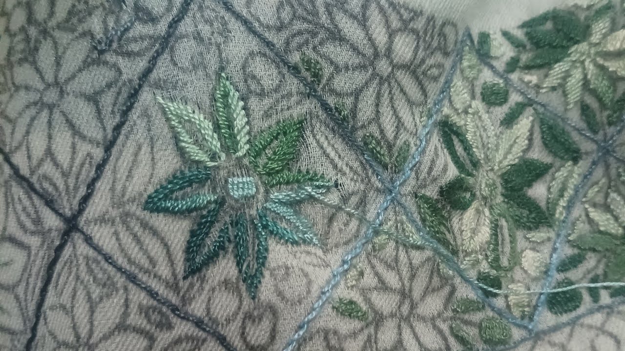 Sozni embroidery new design for beginners simple design #kashmiri ...