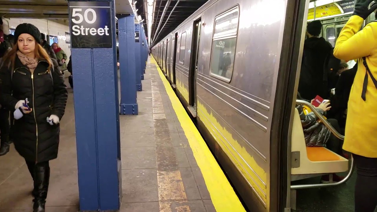NYC Subway D Train & R179 C Train @ 50th Street - YouTube