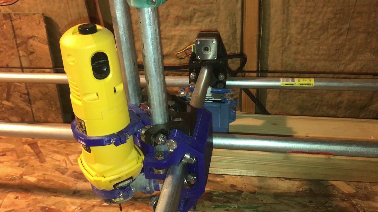 MPCNC crude trick to power off the spindle automatically - YouTube