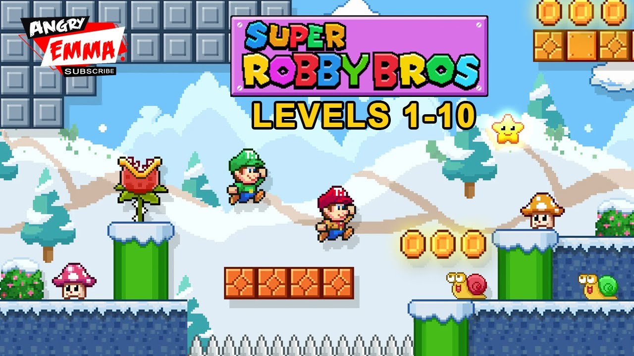 Super Robby Bros : Jump 1985 - Levels 1-10 (Android Gameplay) - YouTube