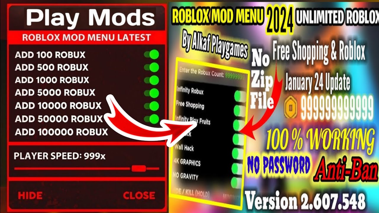 Roblox MOD menu an1.com Simple APK Tools - YouTube