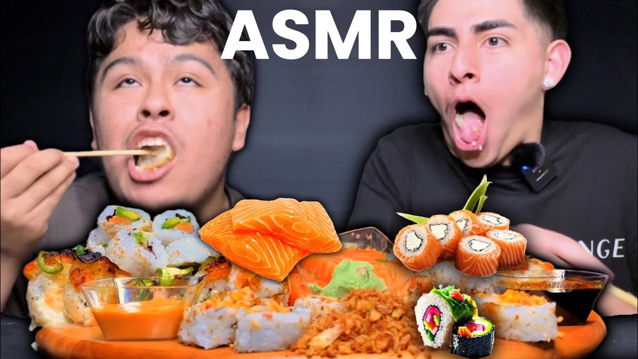 ASMR SUSHI MUKBANG | FT. BENJY CHAVEZ ( 100K SPECIAL ) - YouTube