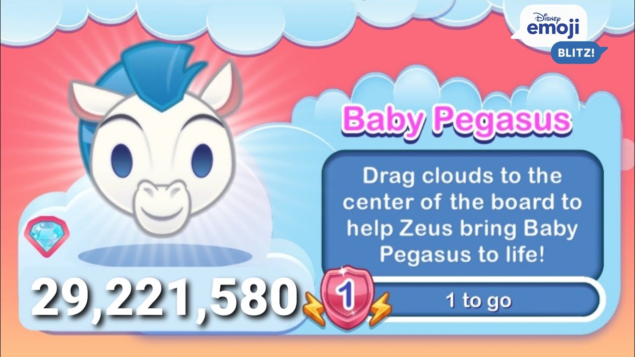 Disney Emoji Blitz - Baby Pegasus (Level 1) - Hercules - Gameplay - YouTube