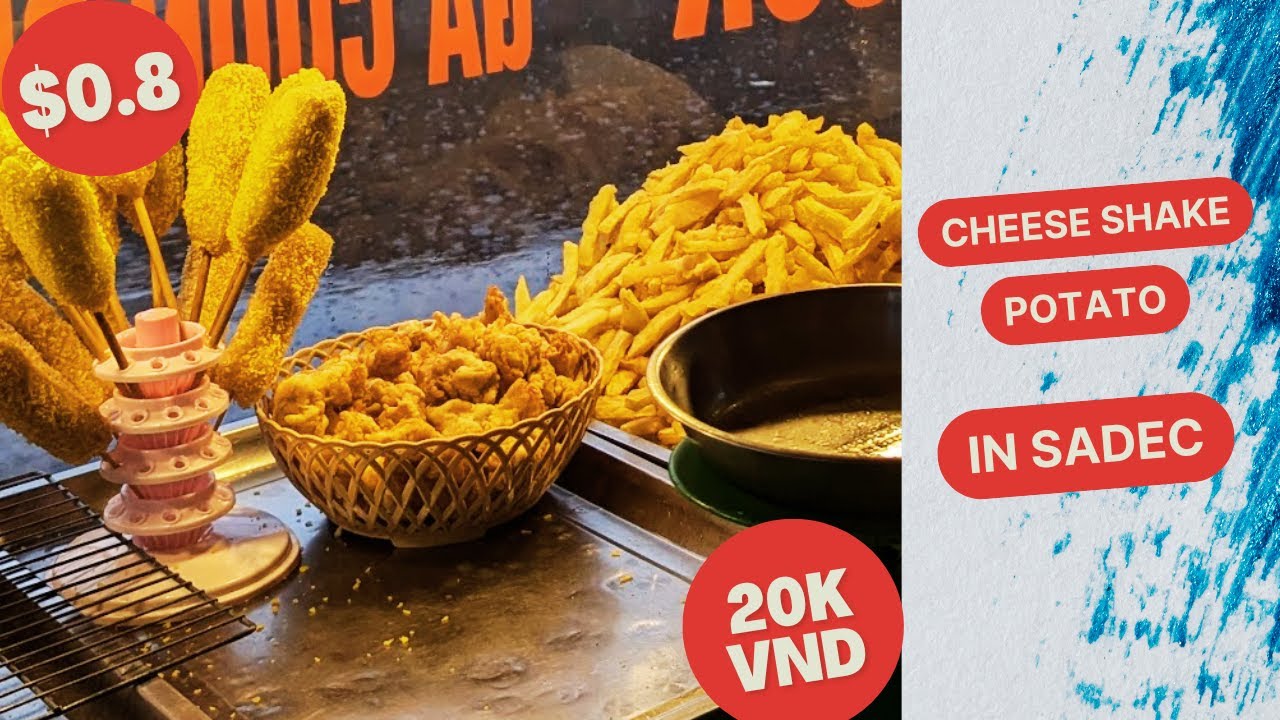 Khoai tây lắc - cheese shake potato in Sadec - YouTube