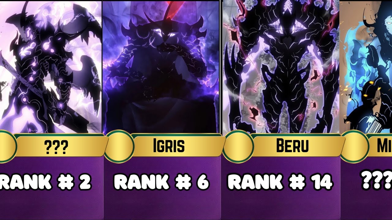 Shadow Monarch's All Shadows in Solo Leveling - YouTube