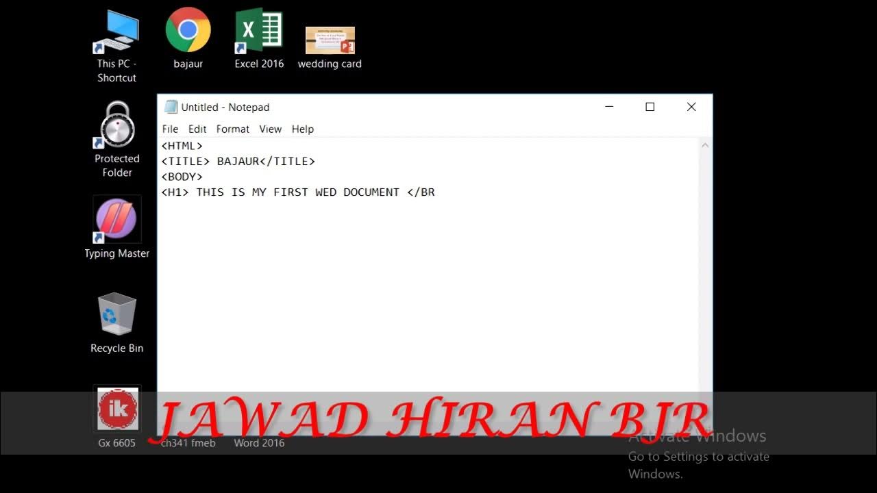 How to create web documents in" note pad" - YouTube