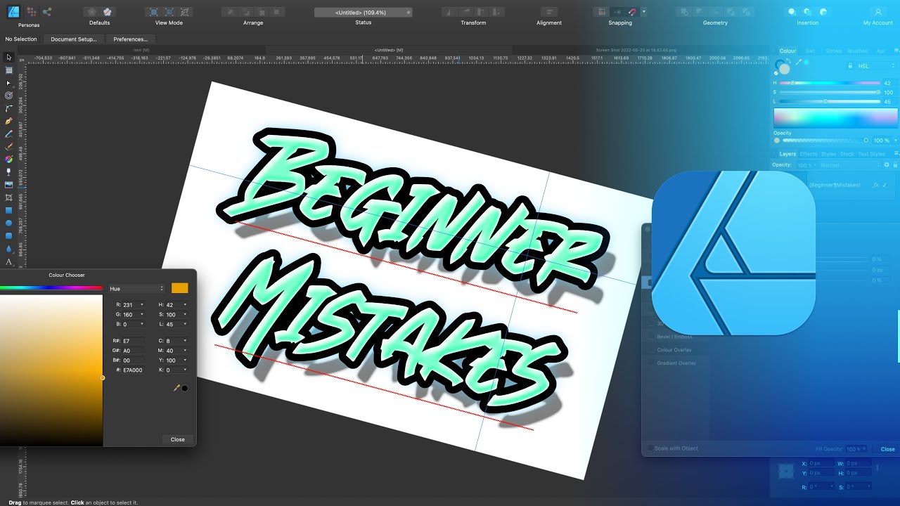 Top 5 Affinity Designer Beginner Mistakes and How to Fix Them - YouTube