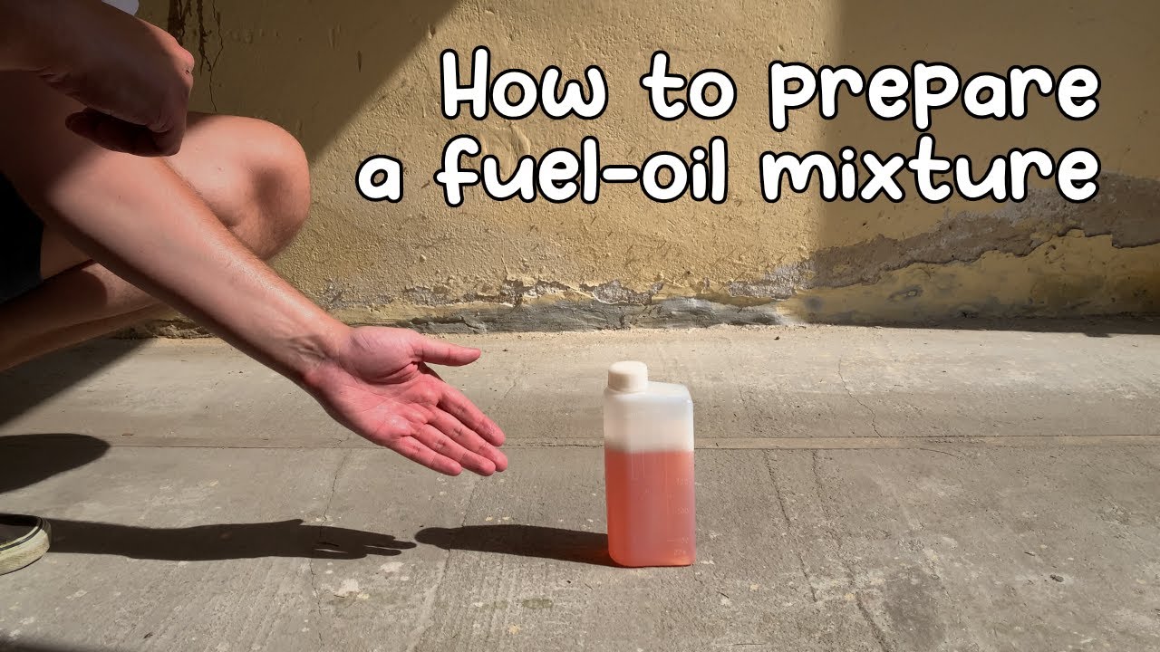 How to prepare a fuel-oil mixture, 25:1, 30:1, 40:1 - YouTube