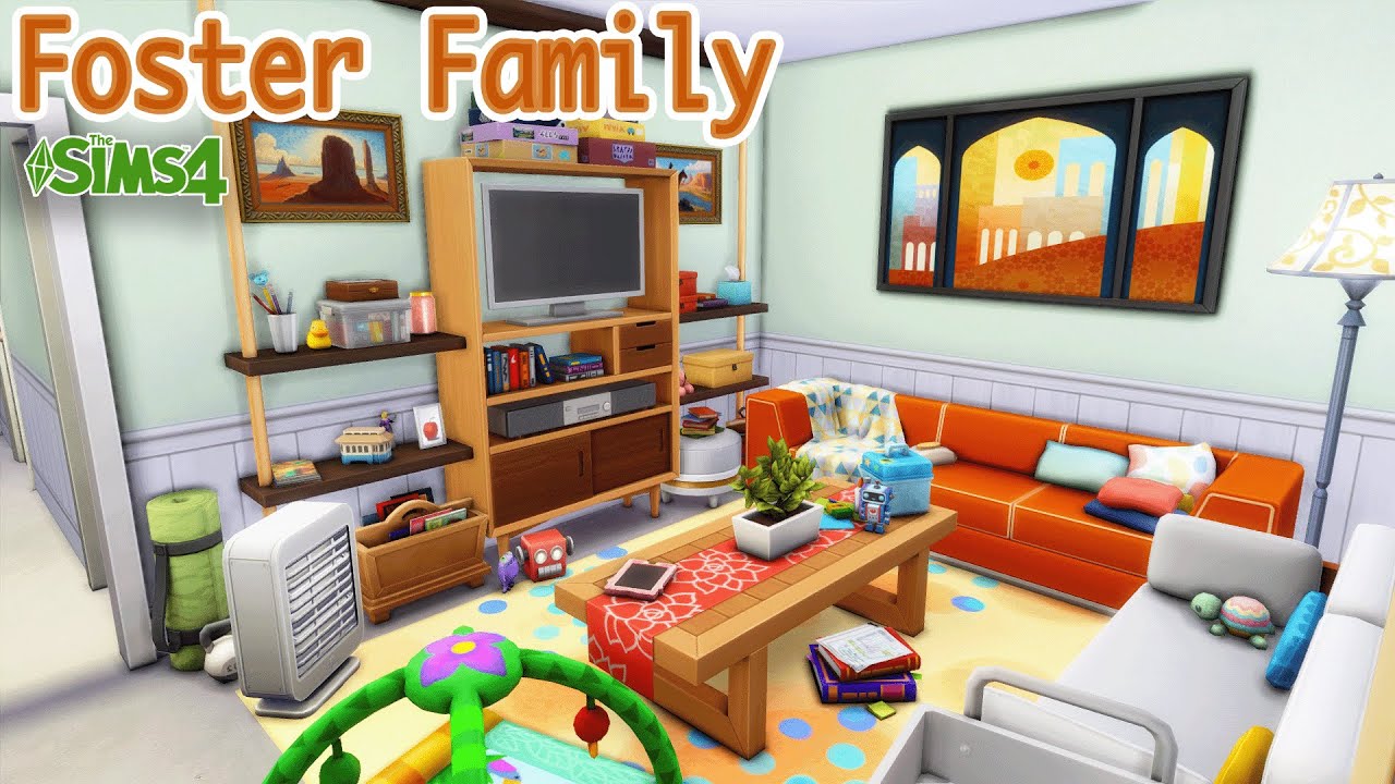 A Foster Family's Apartment in the Sims 4 || Speed Build - YouTube
