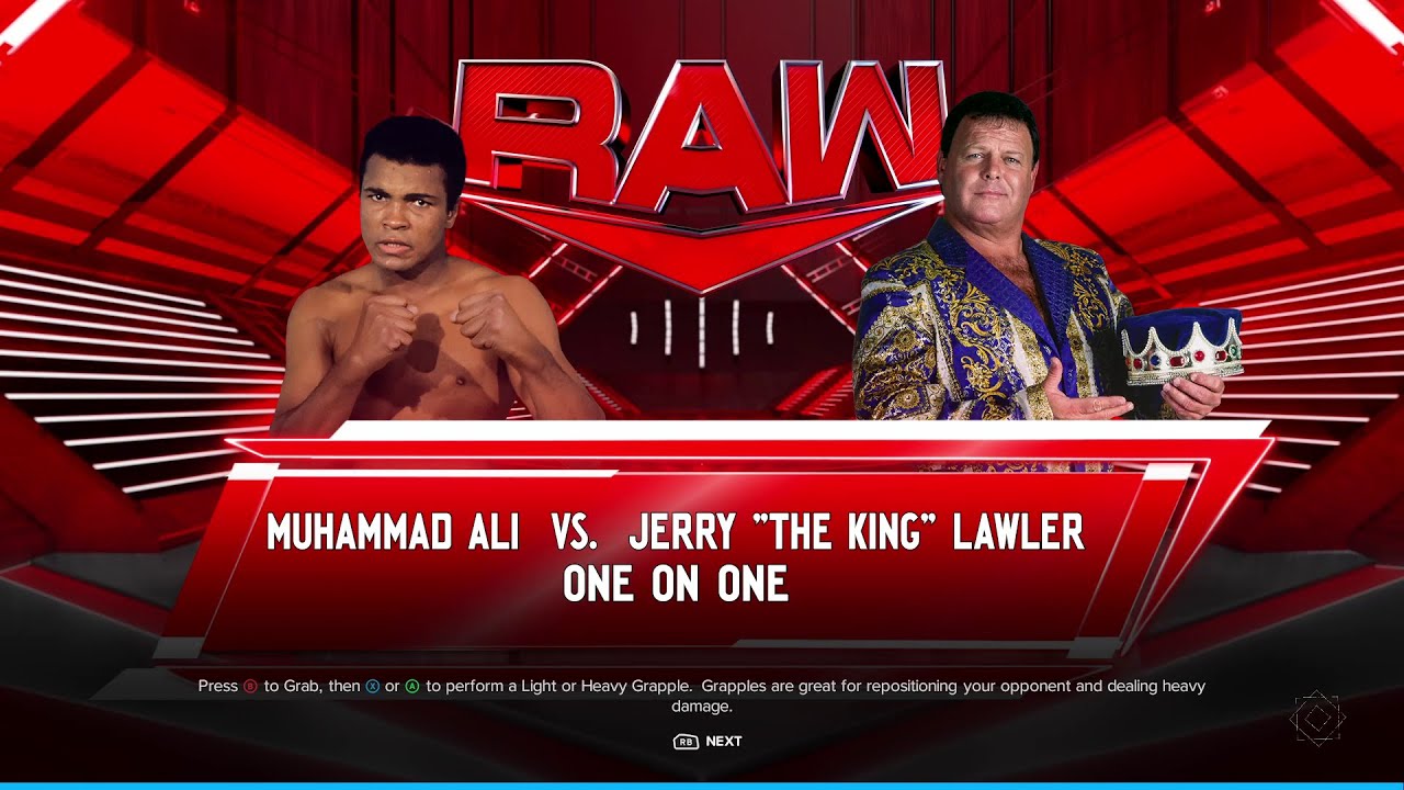 WWE 2K24 RAW Muhammad Ali VS Jerry Lawler - YouTube