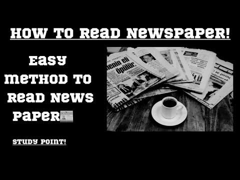 How to read News Paper? | Easy Method to read News Paper.| Study Point ...