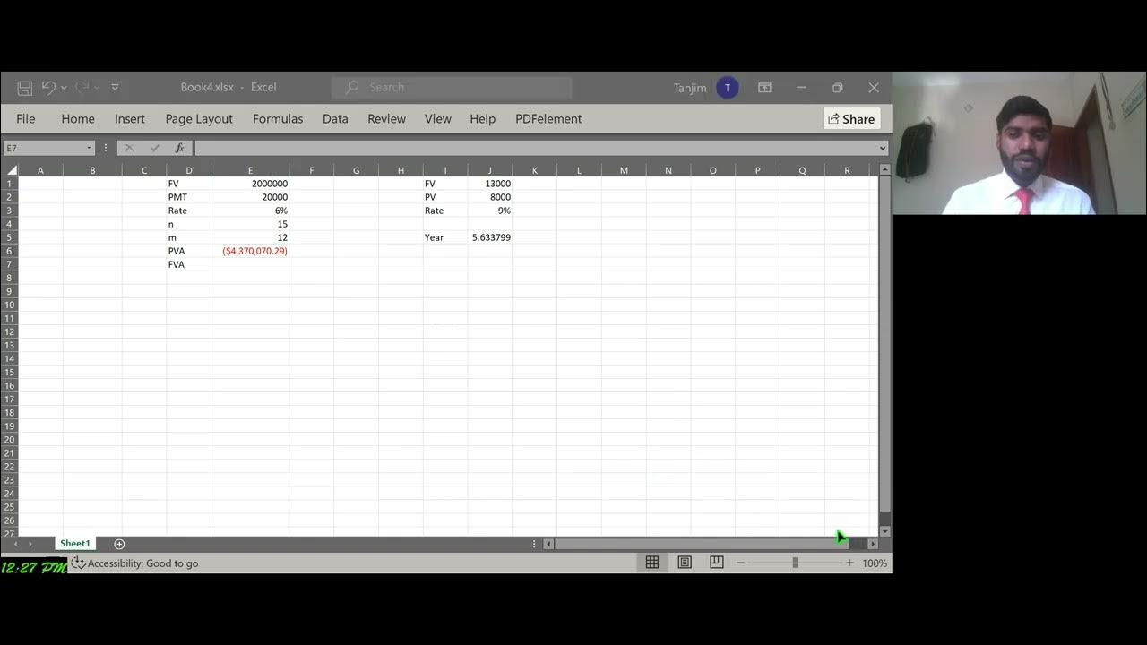 Task 1(PV,FV,NPV,EAR,PVA,FVA,Payment) - YouTube
