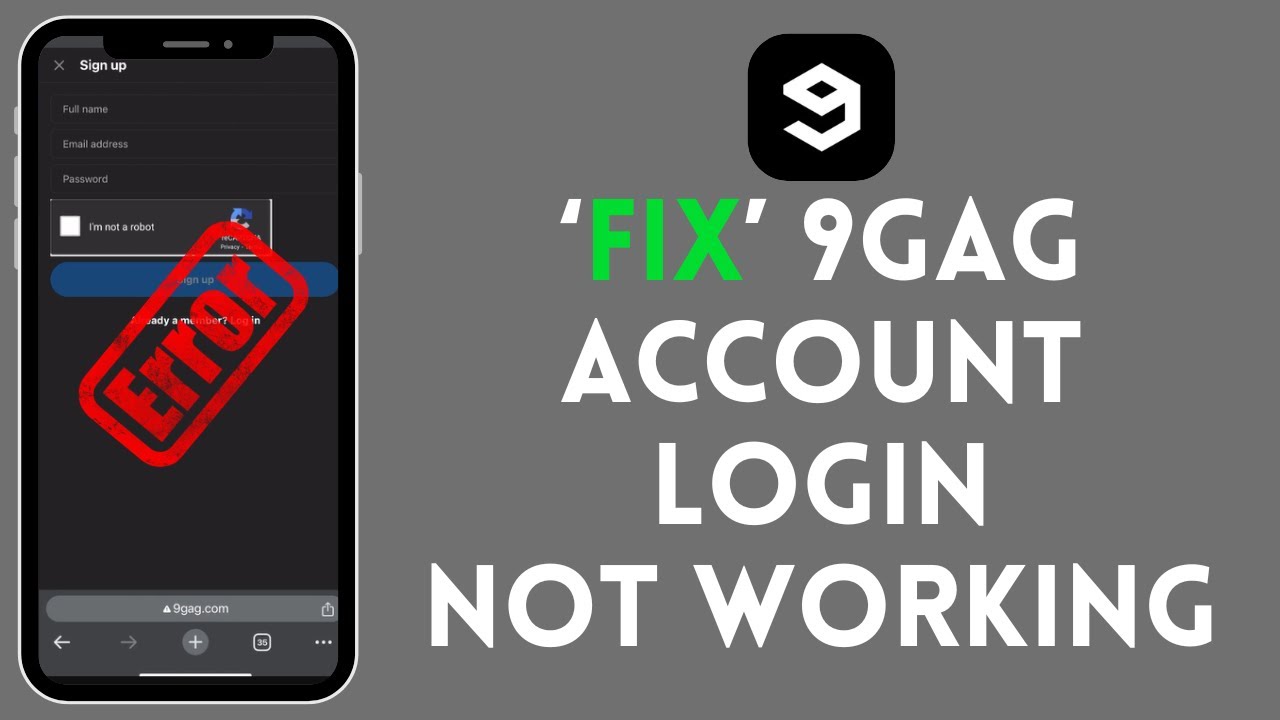 How to Fix 9GAG Account Login Not Working 2024? - YouTube