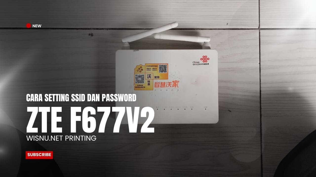 Cara setting SSID/Nama dan Password pada router ZTE F677V2 dengan mudah ...