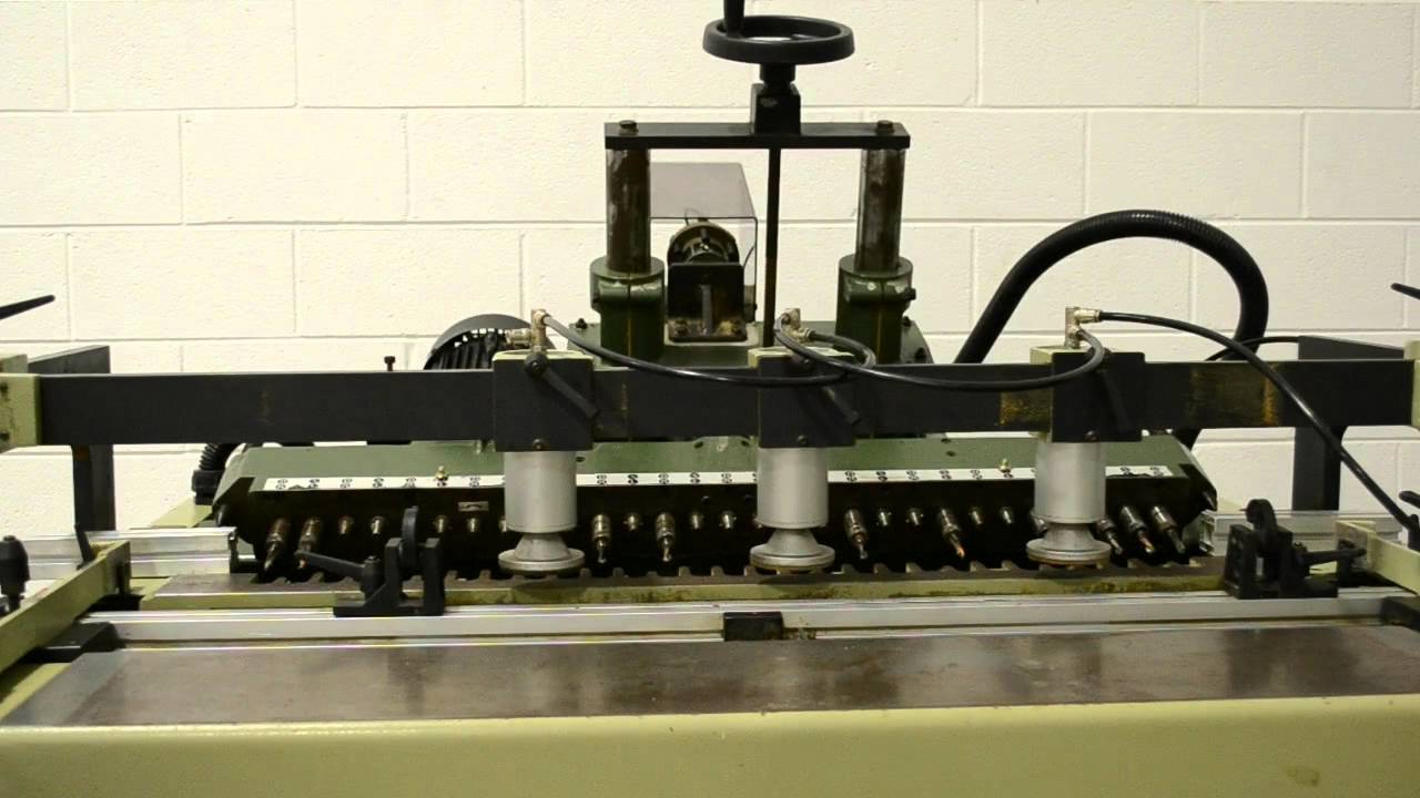 SCMI Top 29 Horizontal & Vertical Line 32 mm Boring Machine - YouTube