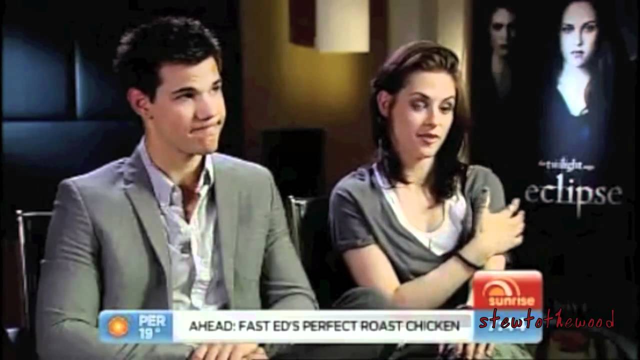 Taylor Lautner and Kristen Stewart Funny Moments - YouTube
