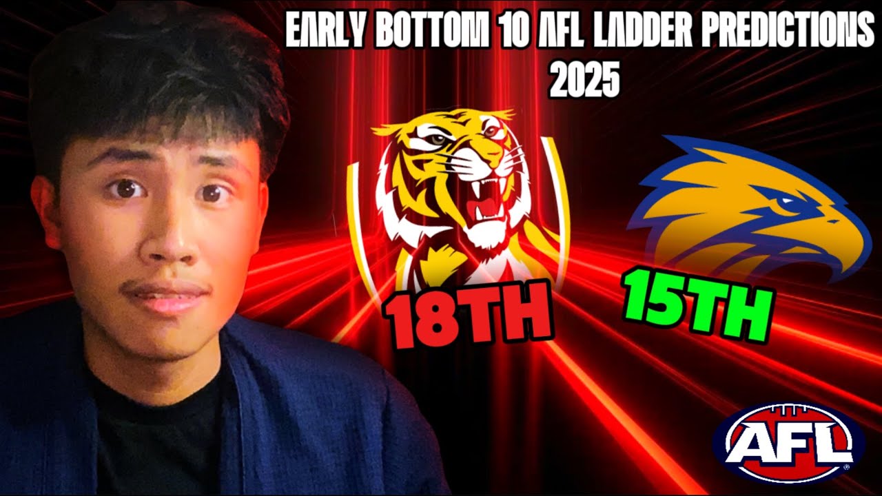EARLY BOTTOM 10 AFL LADDER PREDICTIONS 2025 - YouTube