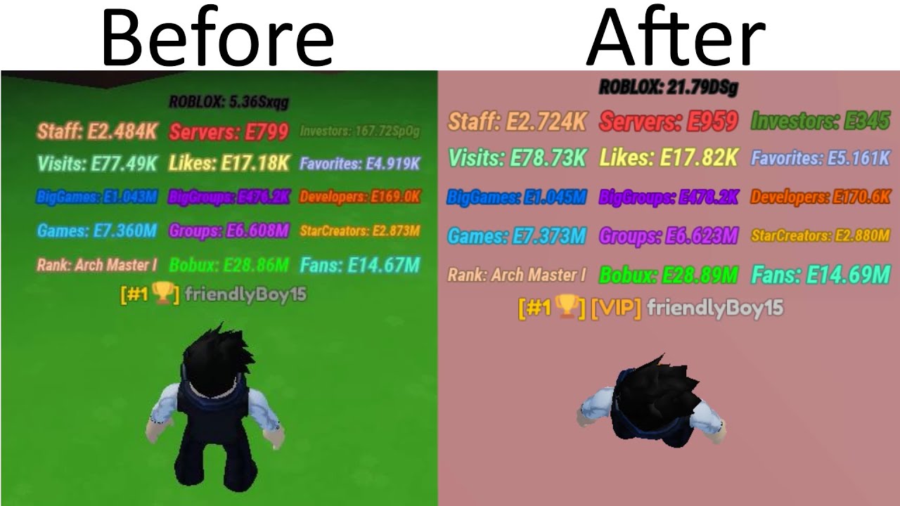 Comparing Max Stats after Roblox Upgrade! Button Bobux Simulator - YouTube