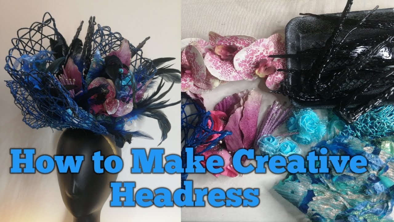 DIY! How to Make Creative Headress Easy Floral Headpiece Tutorial - YouTube