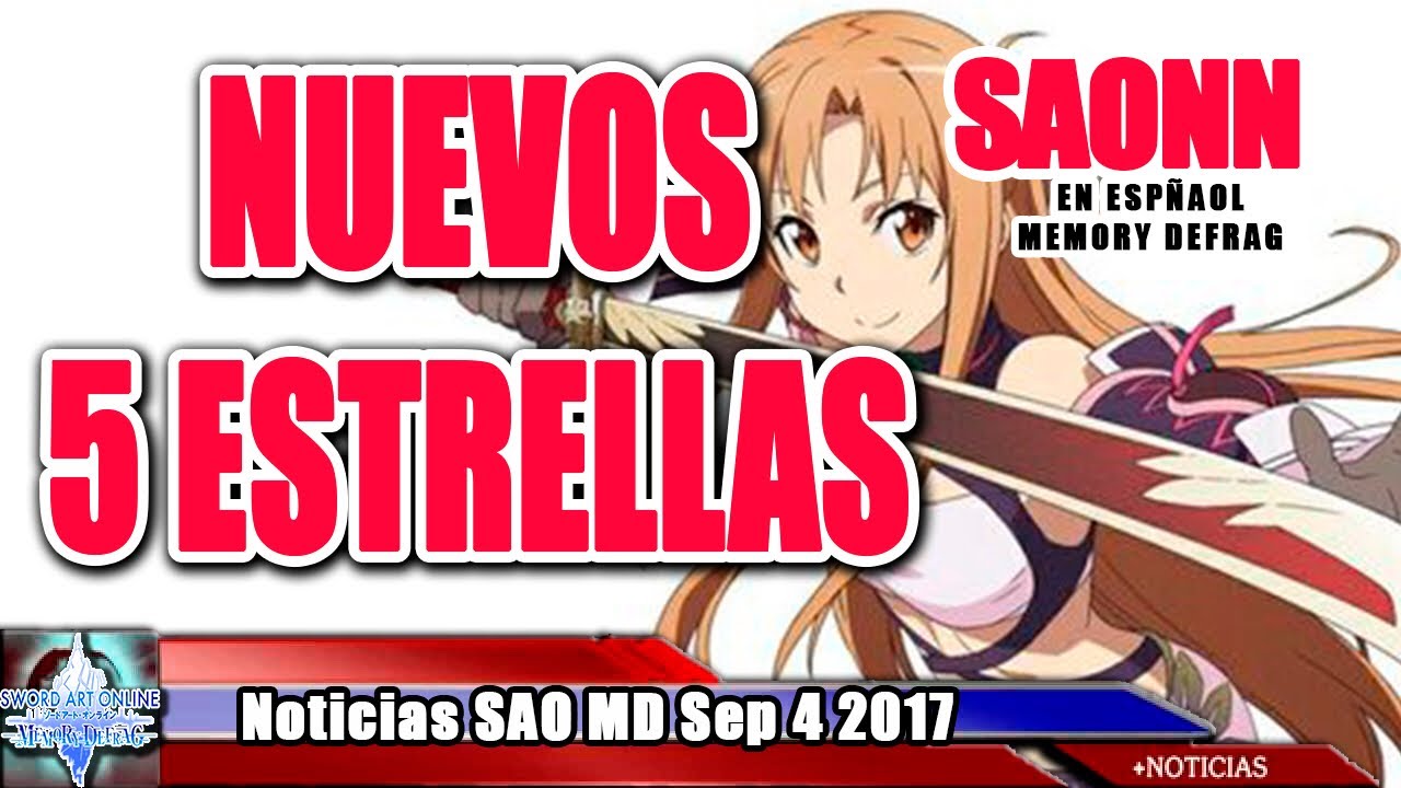 SAO MD Español - Noticias NUEVOS PERSONAJES 5 * - (SAONN Memory Defrag ...