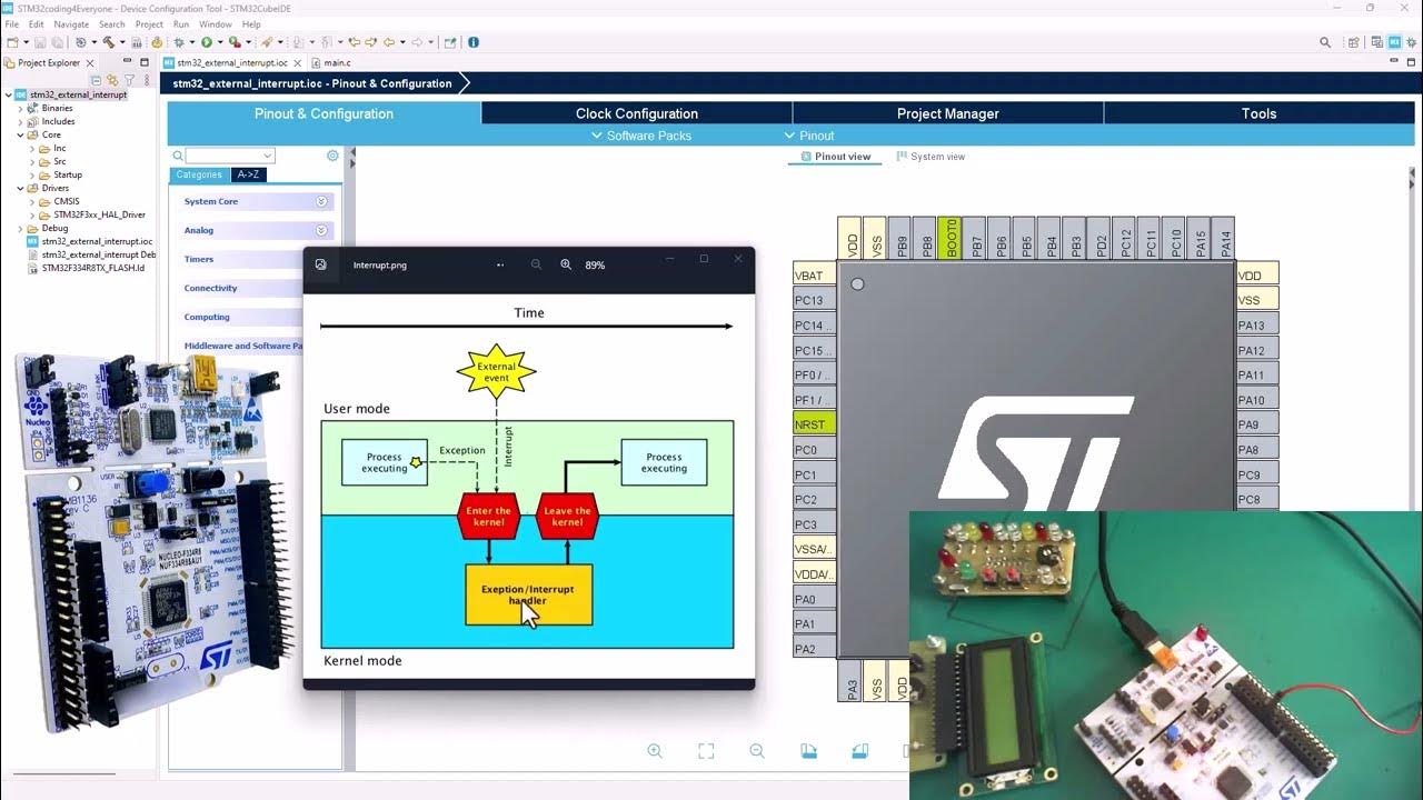 stm32 External interrupt - YouTube