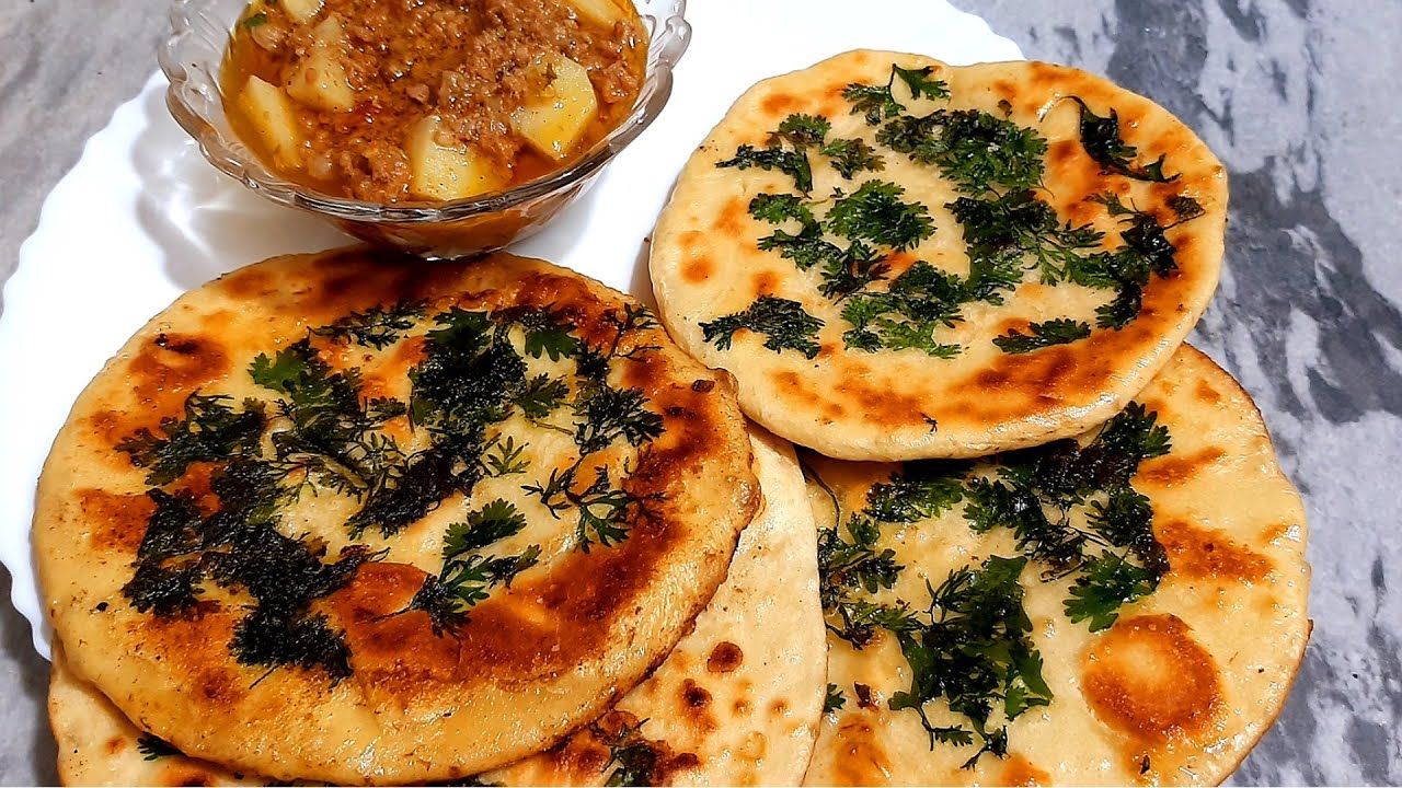 Home Made Naan Recipe | Tawa Naan Recipe no Oven no Yeast | Naan ...