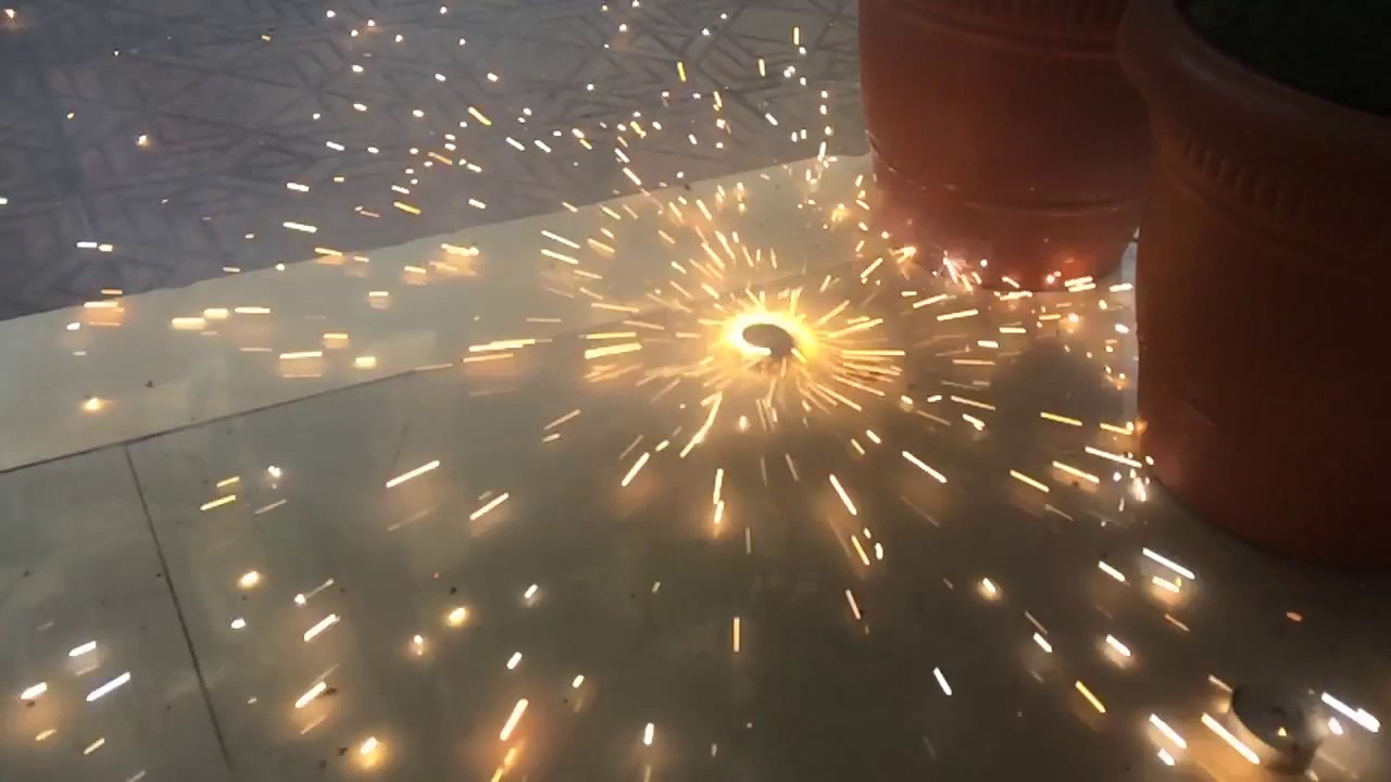 Firecracker spinning in slow motion - YouTube