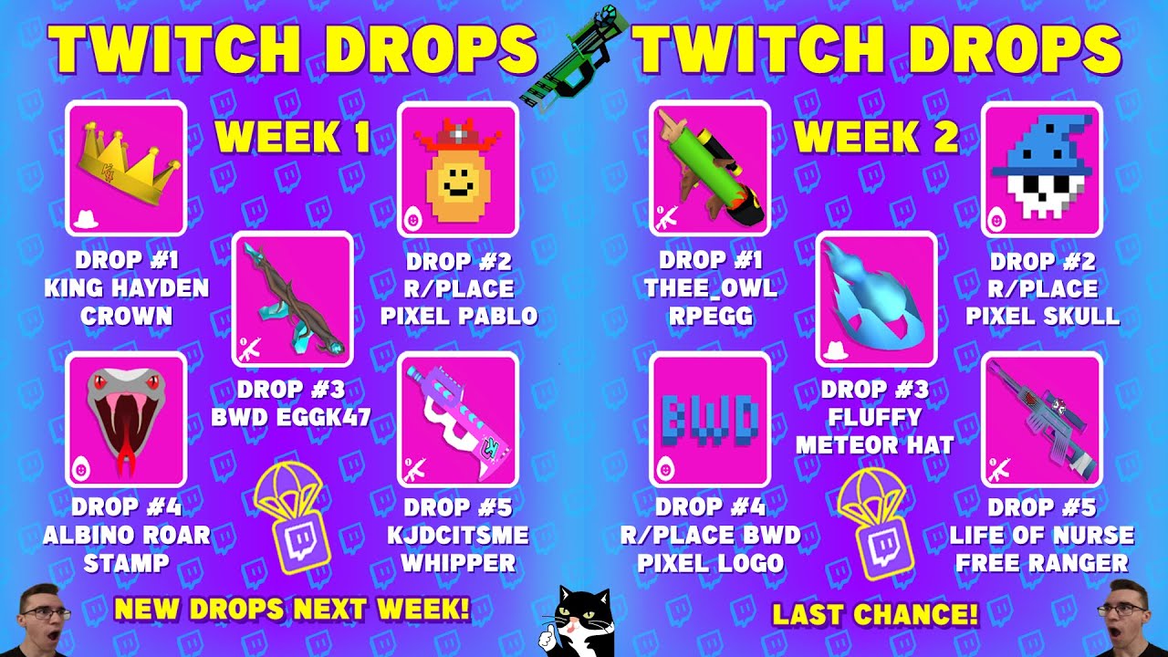 TWITCH DROPS 5!!! ALL THE SKINS BEING RELEASED! I Shell Shockers - YouTube