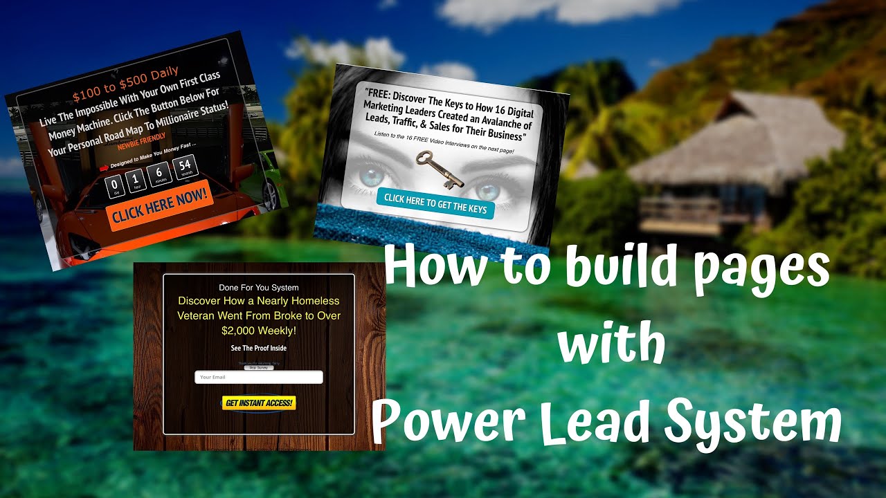 How to Build Pages with Power Lead System #powerleadsystem - YouTube