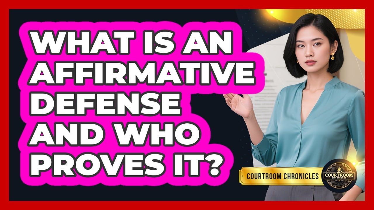 What Is An Affirmative Defense And Who Proves It? - Courtroom ...
