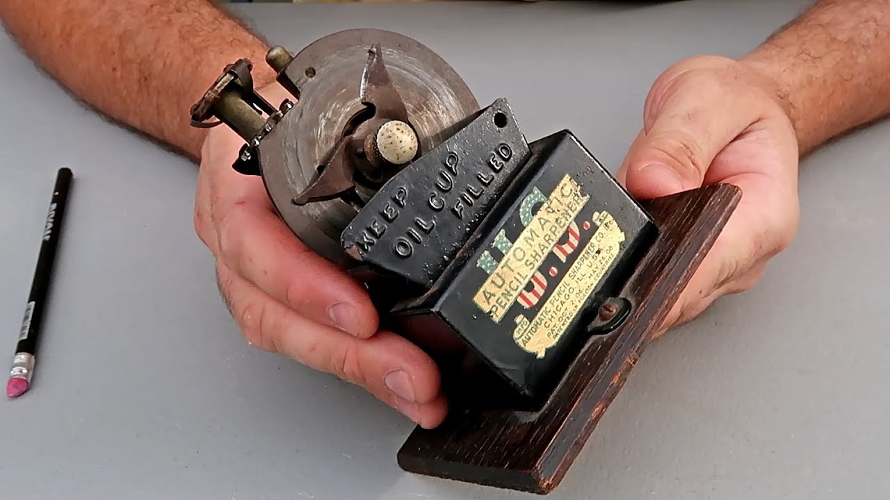 100 Years Old Pencil Sharpener - YouTube