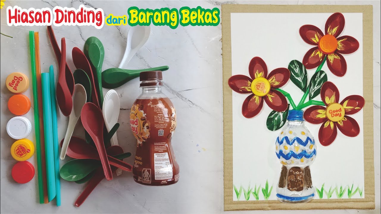 Ide Kreatif dari Barang Bekas - Tugas Daur Ulang Sekolah - Wall Hanging ...