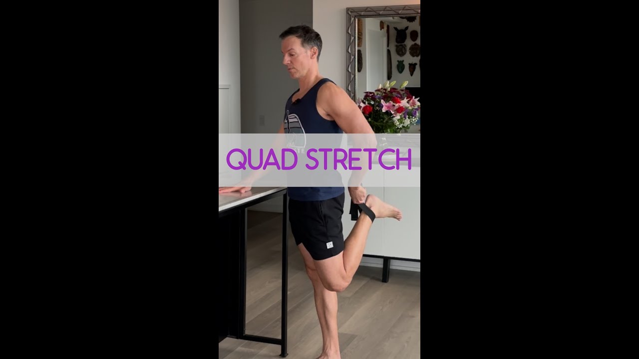 2-Minute Modified Standing Quad Stretch - YouTube