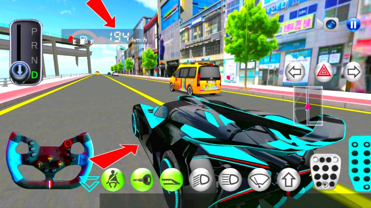 Bugatti Supercar VS Yellow Big Car Speed Test || 3D Driving Class ...