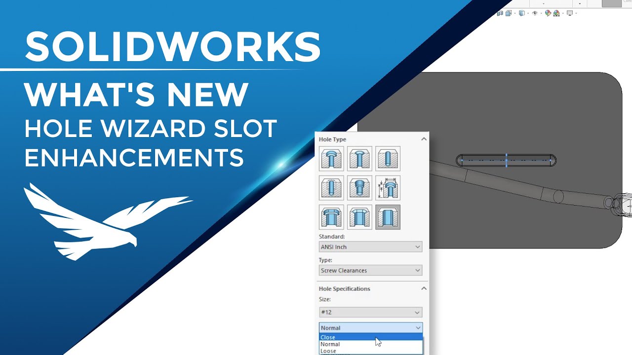 What's New SOLIDWORKS 2022 - Hole Wizard Slot Enhancements - YouTube