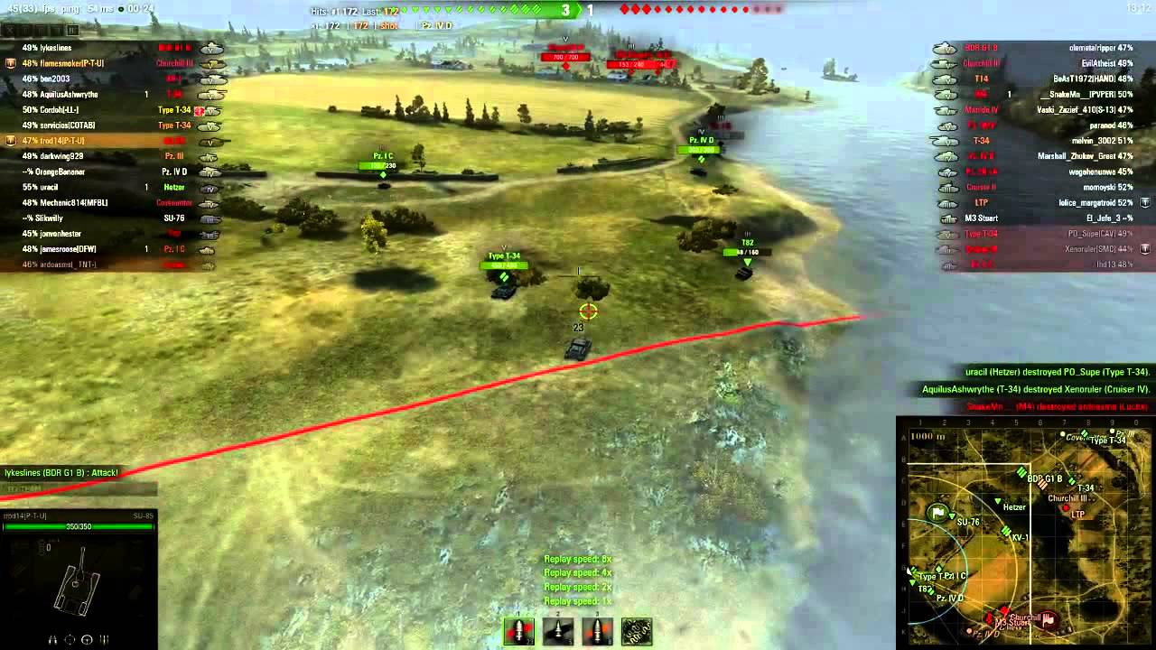 World of Tanks | Map: Malinovka | SU-85 - YouTube