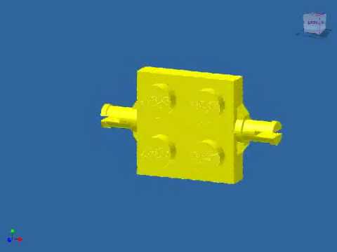 Lego Axle Presentation Autodesk Inventor 09 - YouTube