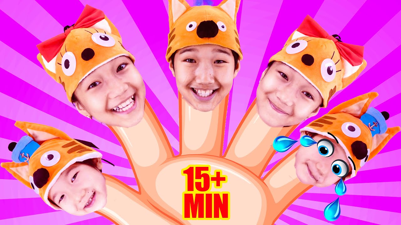 Finger Family + More Nursery Rhymes and Kids Songs Funny Kittens - YouTube