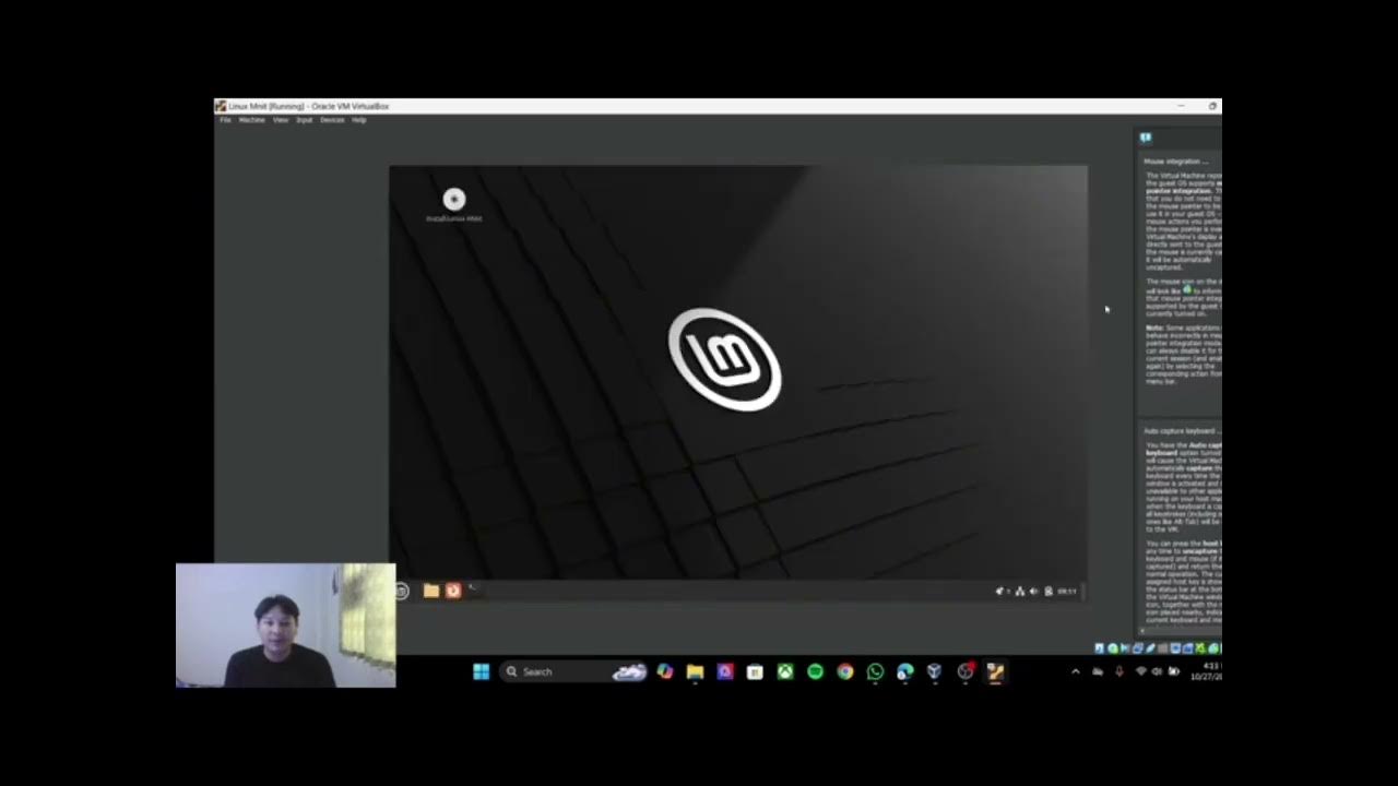 Menginstall Linux Mint di Aplikasi Oracle VM Box - YouTube