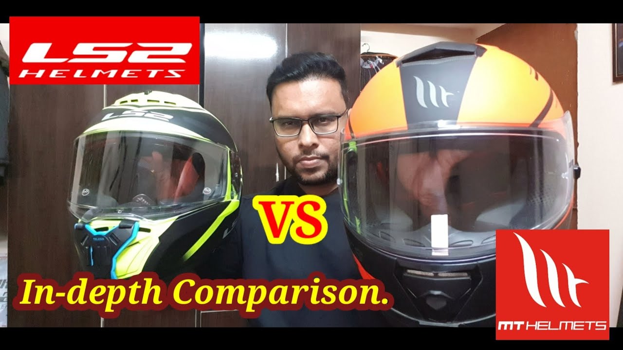 Mt Helmet vs Ls2 Helmet - An Honest Comparison|MT Thunder 3 SV| LS2 ...