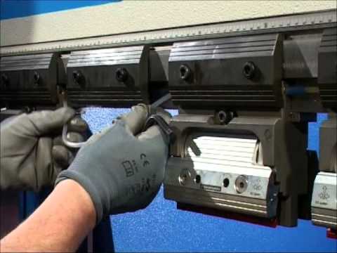 Press brake pneumatic tool clamping - YouTube