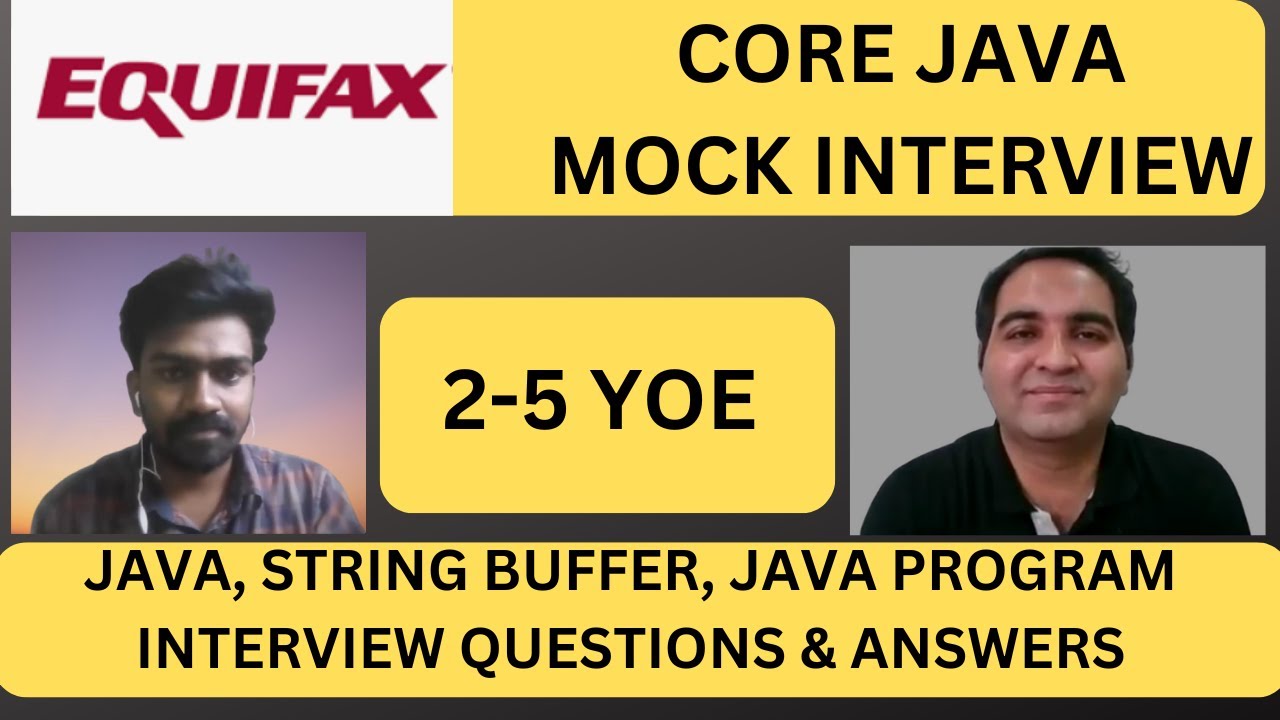 Equifax Java Interview Questions | Core Java Interview Questions - YouTube