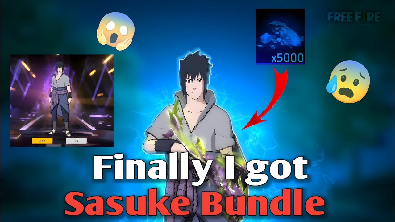 I Got New Legendary Sasuke Bundle In Free Fire Max 🗿🔥 !! #naruto # ...