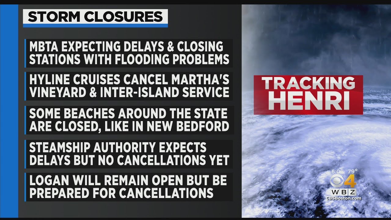 Saturday Update On Storm Closures Across Massachusetts - YouTube