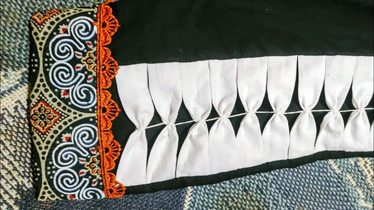 Kurti,Shirt,Kameez Sleeves Designing | Kameez k Bazoo Pay Lace Design ...