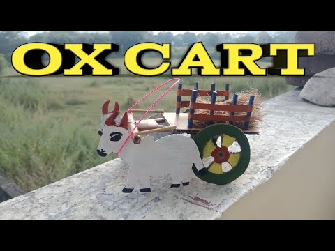 cardboard ox cart - YouTube